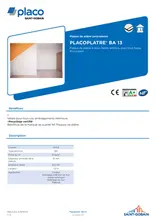 Cloisons - SAD200 - 2x Placoplatre® BA 13 - 3x Placoplatre® BA 13 - Stil® M 48 - 0,4 - Simple ...