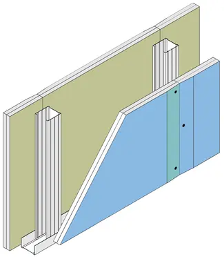Cloisons - 98/48 - 1x Placo® Duo'Tech® 25 - 1x Placo® Duo'Tech® 25 ...