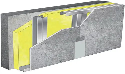 Doublage sur montants pour locaux très humides-1x Glasroc® H Ocean 18S ...