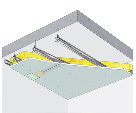 Plafonds Ext. abrités - Charpente bois/Plancher béton - 1x Glasroc® H ...
