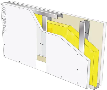 Cloisons - 120/70 - 1x Placoplatre® BA 25 - 1x Placoplatre® BA 25 ...