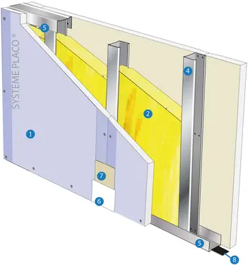 Cloisons - SAA160 - 1x Placo® Duo'Tech® 25 - 1x Placo® Duo'Tech® 25 - Stil® M 90 - 0,9 - Double ...