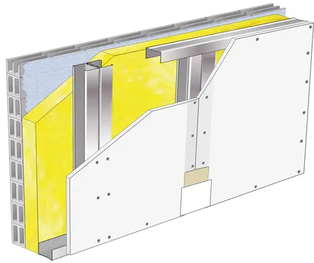 Doublages Placostil® sur montants - 1x Placoplatre® BA 13 - Stil® M 100 ...